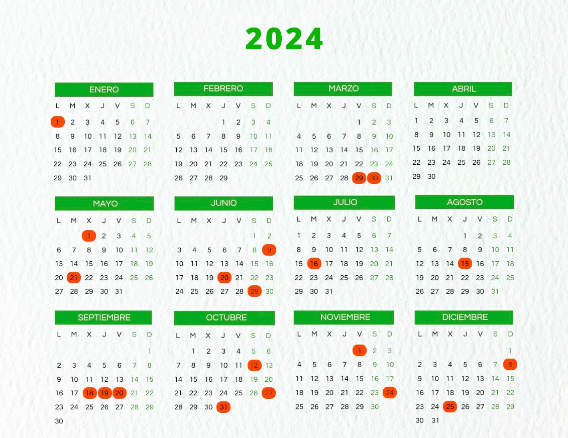Feriados para este 2024: Revisa los días libres del año - Diario El Centro