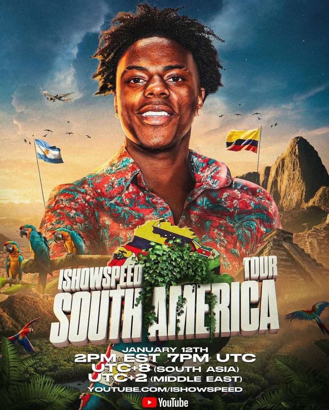 IShowSpeed anuncia gira por Sudamérica: ¿Chile está en su lista ...