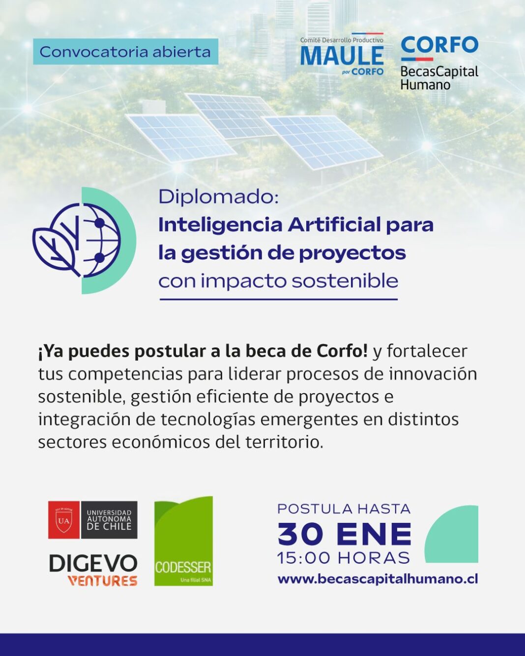 Últimos días para solicitar la beca Corfo en el diplomado de ...